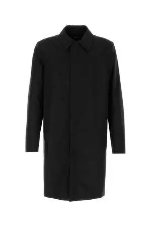 Gucci Cotton-blend Overcoat With Acetate Cotton Lining - Black