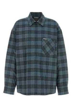 Balenciaga Embroidered Flannel Oversize Shirt - Checked