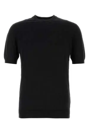 Fedeli 100% Cotton Knit Sweater - Black