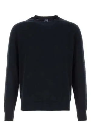Fedeli 100% Cotton Knit Sweater - Blue