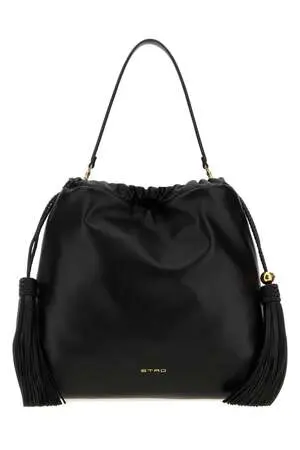 Etro Leather Kalispera Bucket Handbag