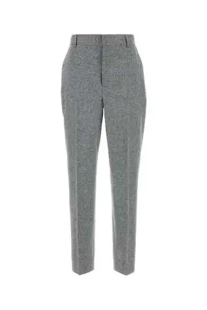 Moschino Melange Silk-blend Tailored Trousers