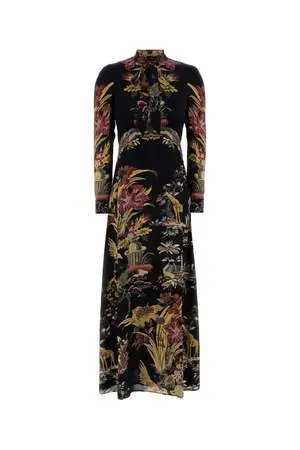 Etro Crepe Long Dress - Printed