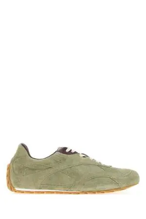Bottega Veneta Orbit Flash Suede Sneakers - Green