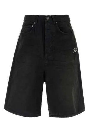 Balenciaga Bermuda Denim Shorts - Black