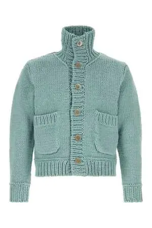 Junya Watanabe Cotton-blend Cardigan With High Neck