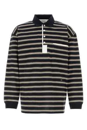Bottega Veneta Embroidered Piquet Oversize Polo Shirt - Stripped
