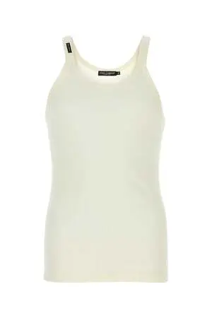 Dolce & Gabbana Cotton Tank Top - White