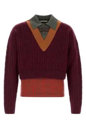 Dries Van Noten M. K. Crewneck Sweater - Bordeaux