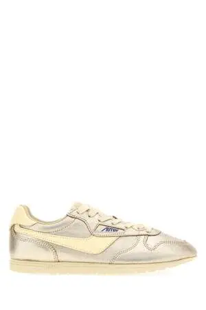 AUTRY Windspin Leather Sneakers - Gold