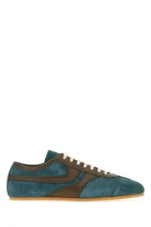 Dries Van Noten Contrast Suede And Leather Sneaker For - Multicoloured