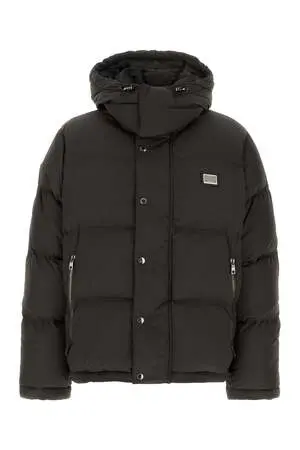 Dolce & Gabbana Nylon Blend Down Jacket With Hood