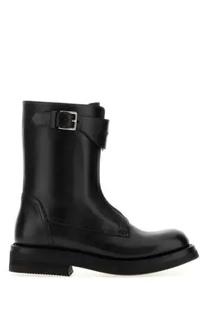 Alexander McQueen Leather Biker Boots