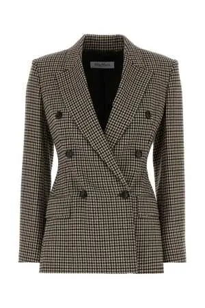 Max Mara Embroidered Viscose-wool Blazer For - Checked