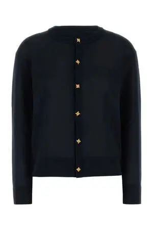 Bottega Veneta Midnight Knit Cardigan For - Blue