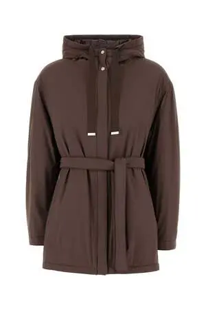 Herno Belted Hooded Stretch Nylon Jacket