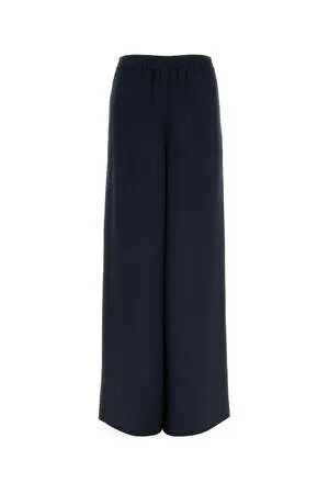 Max Mara Silk Wide-leg Trousers - Blue