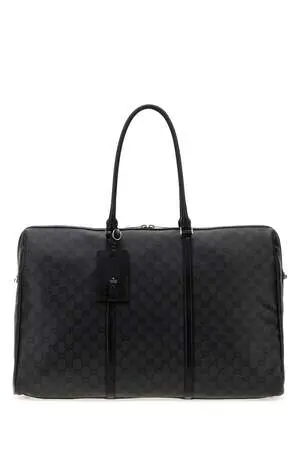 Gucci Gg Canvas Travel Handbag With Adjustable Shoulder Strap - Printed