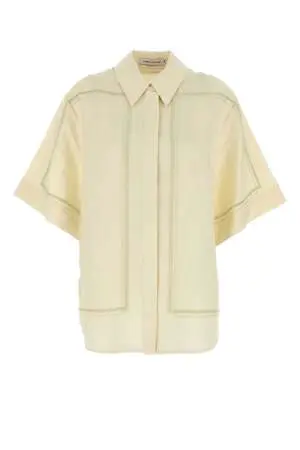 Camilla And Marc Fortuna Linen-blend Shirt For - Yellow