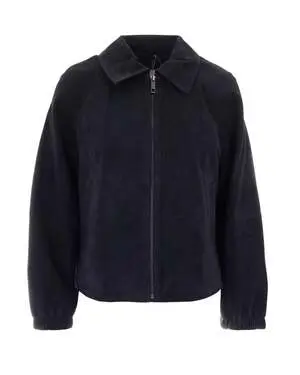MAX MARA MAX MARA Leather Zip-Up Jacket With Pointed Collar