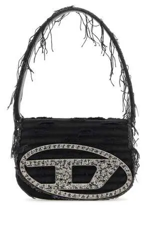 DIESEL® Denim 20 Cm X 13 Cm X 7 Cm 1dr Shoulder Handbag - Black