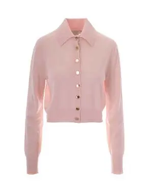 Sportmax Sheer Knit Cropped Cardigan - Rosa