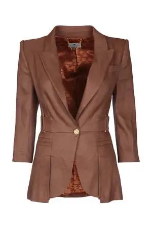 Elisabetta Franchi Monipetto Blazer With Structured Cut For