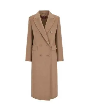 Max Mara Max Mara Studio Women's Double-Breasted Wool Coat Cammello