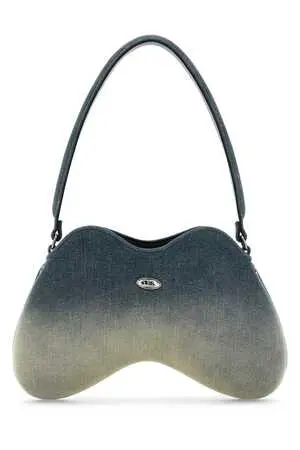 DIESEL® Denim Double-d Shoulder Handbag Mini - Light Blue