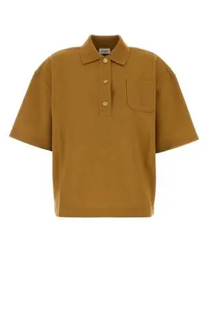 Saint Laurent Oversized Cotton Piquet Polo Shirt - Yellow