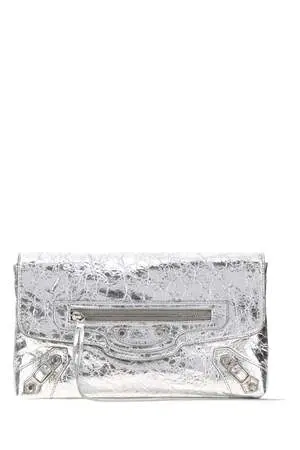 Balenciaga Le City Clutch Bag - Silver