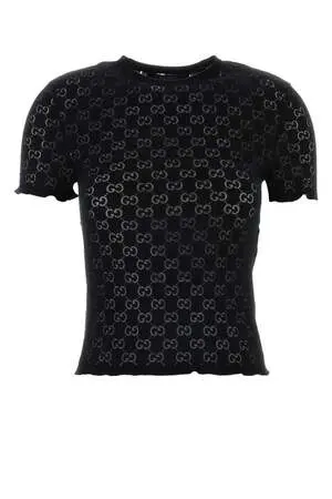 Gucci Gg Cotton Blend T-shirt - Black