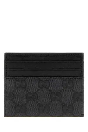 Gucci Gg Canvas Classic Card Holder 10 Cm X 7 Cm - Black