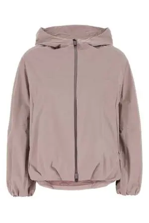 Herno Zip Up Hooded Nylon Jacket - Pink