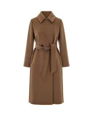 Max Mara MAX MARA Belted Wool Coat Cuoio