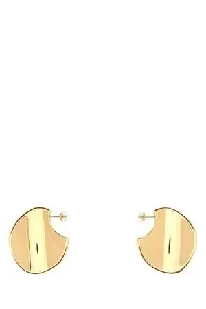 Bottega Veneta Large Disc Statement Earrings - Gold