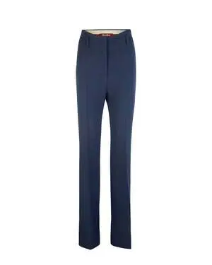 Max Mara MAX MARA STUDIO Tailored Straight-Leg Trousers Blu