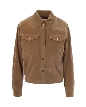 Max Mara Corduroy Button-up Shirt Jacket - Beige