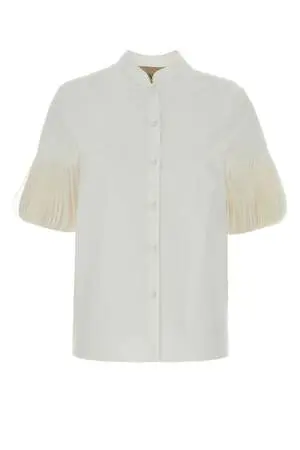 Valentino Garavani Poplin Button-front Shirt For - White