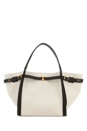 TOD`S Tod's Canvas Mini Shopping Handbag - White