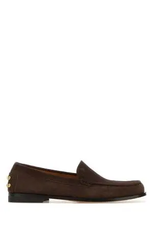 TOD`S Tod's Suede Loafers With Gold Tone Embellishments