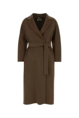 S MAXMARA Mud Wool Esturia Jacket - Brown