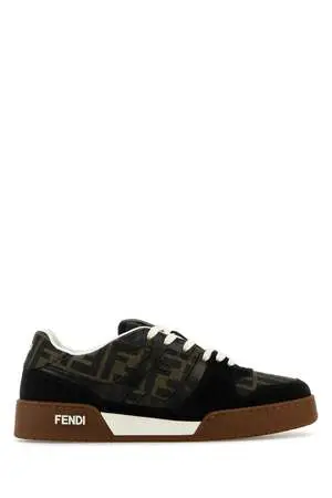 Fendi Match Sneakers In Suede, Fabric, And Rubber - Multicoloured