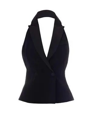 Patrizia Pepe Sleeveless Double-breasted Blazer Vest