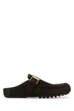 TOD`S Suede Slide Slippers - Brown