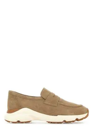 TOD`S Suede Loafers With Rubber Sole - Grey