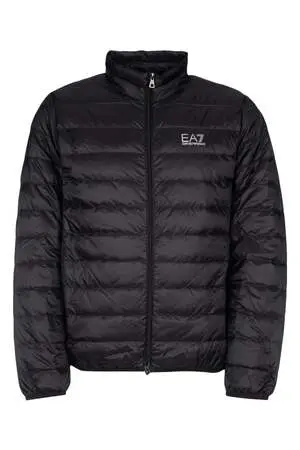 E.A.7 Lightweight Quilted Down Jacket With Elastic Hem