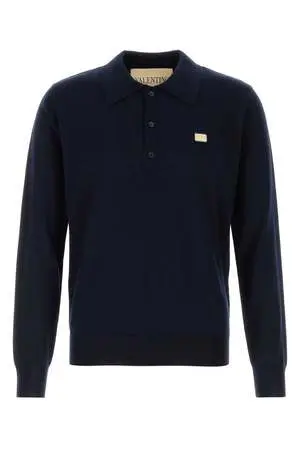 Valentino Garavani Virgin Wool Polo Shirt - Blue