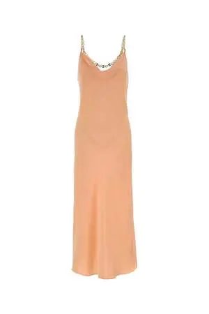 Rabanne Slip Satin Mini Dress With Chain Detail