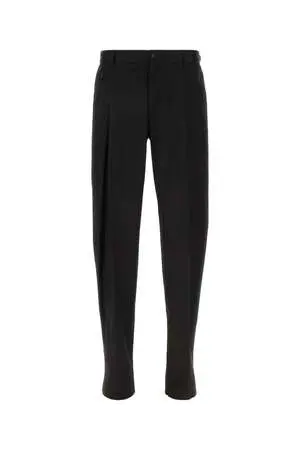 Dolce & Gabbana Stretch Gabardine Pants In Tailored -free Style - Black